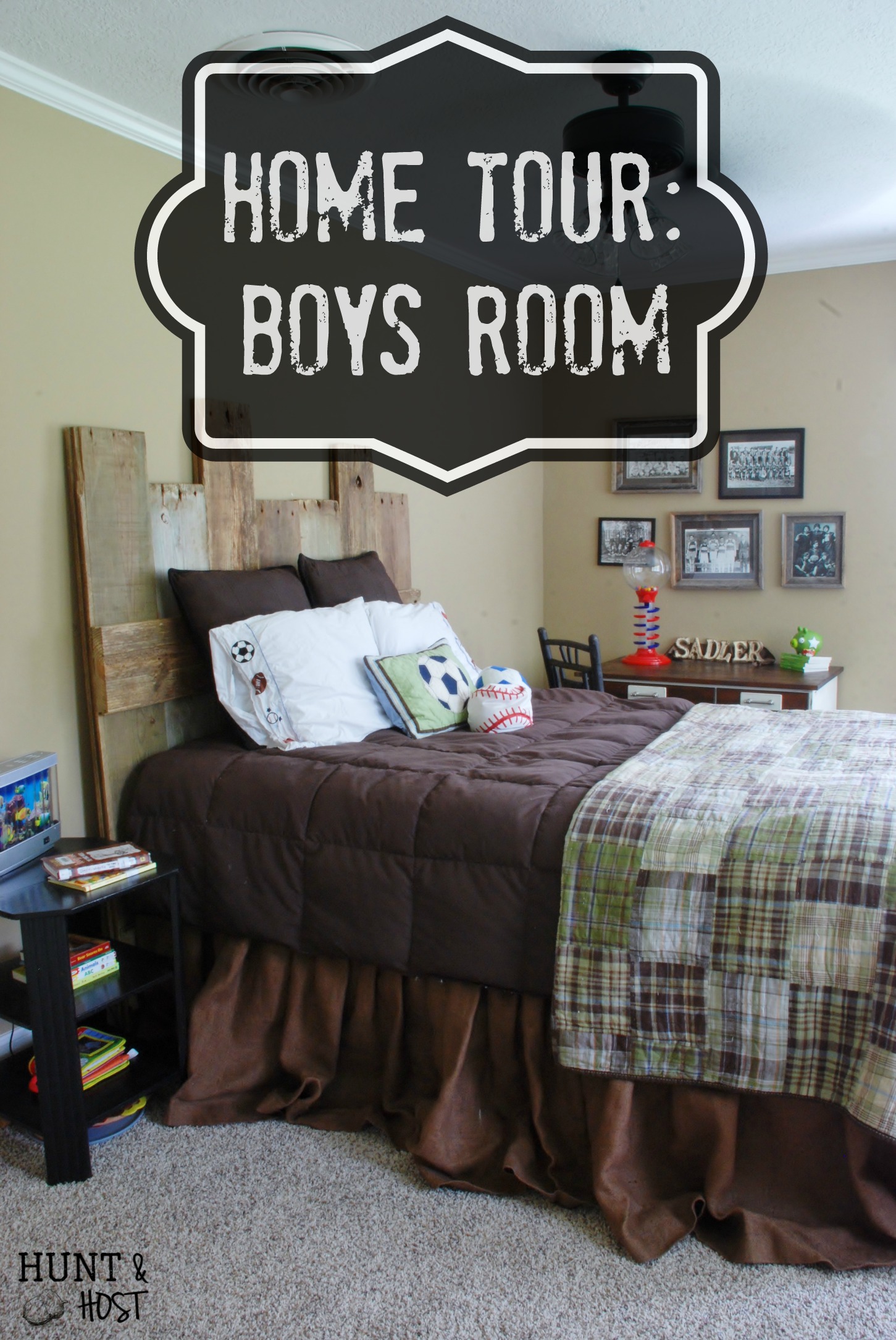 home tour boys room hunt and host - Kim Pepper Blog