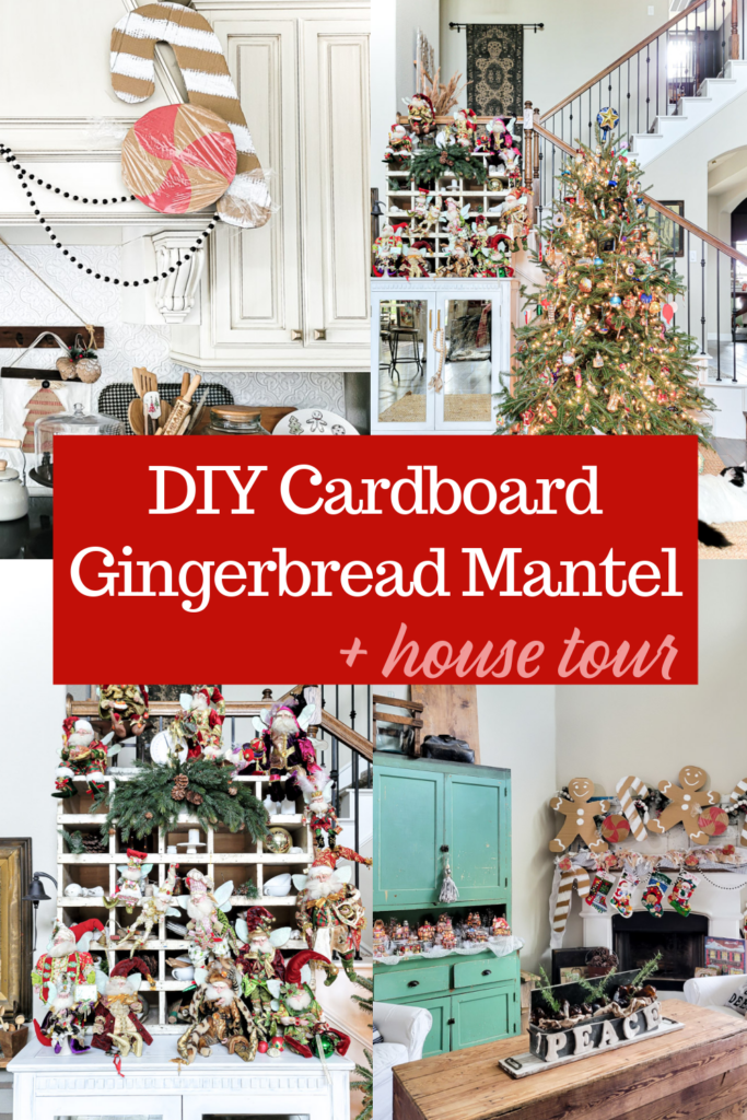 DIY Cardboard Gingerbread Mantel - Kim Pepper Blog