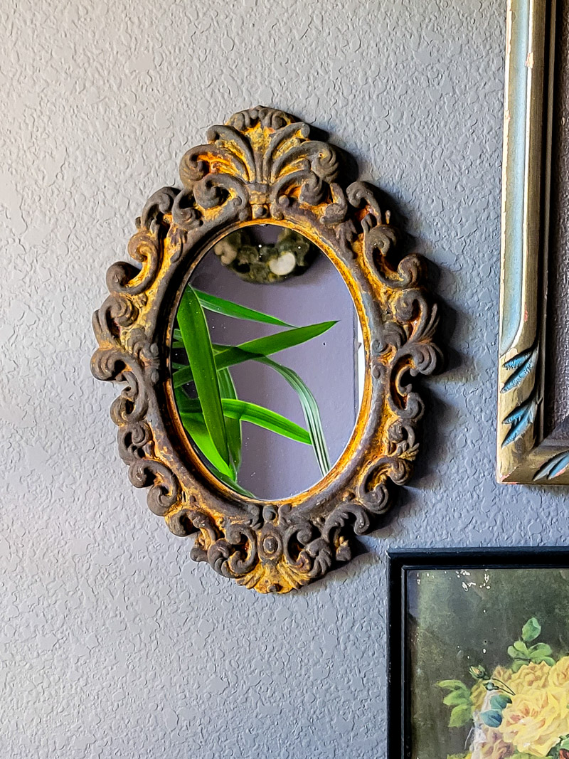 DIY Rust Effect on a Plastic Dollar Store Mirror - Kim Pepper Blog