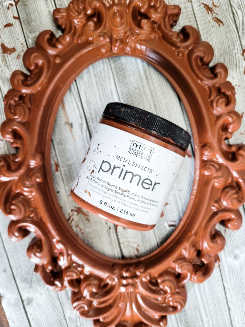 DIY Rust Effect on a Plastic Dollar Store Mirror - Kim Pepper Blog