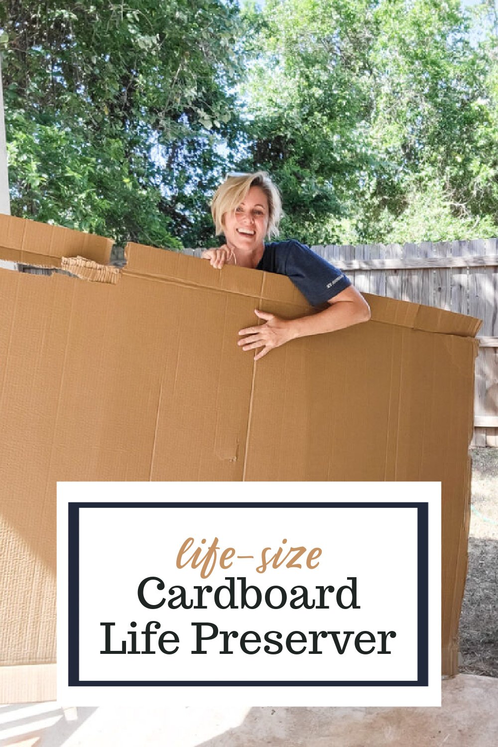 DIY Cardboard Life Preserver - Kim Pepper Blog