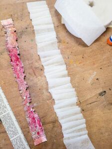 No Sew Paper Ruffle Tutorial - Kim Pepper Blog